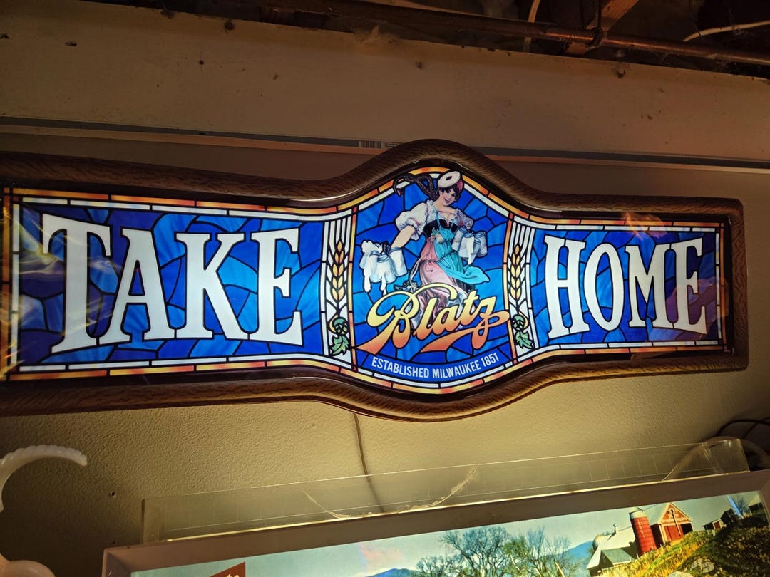 Vintage Blatz Take-home Stained-glass Bar Sign * Local Pickup Only. No ...