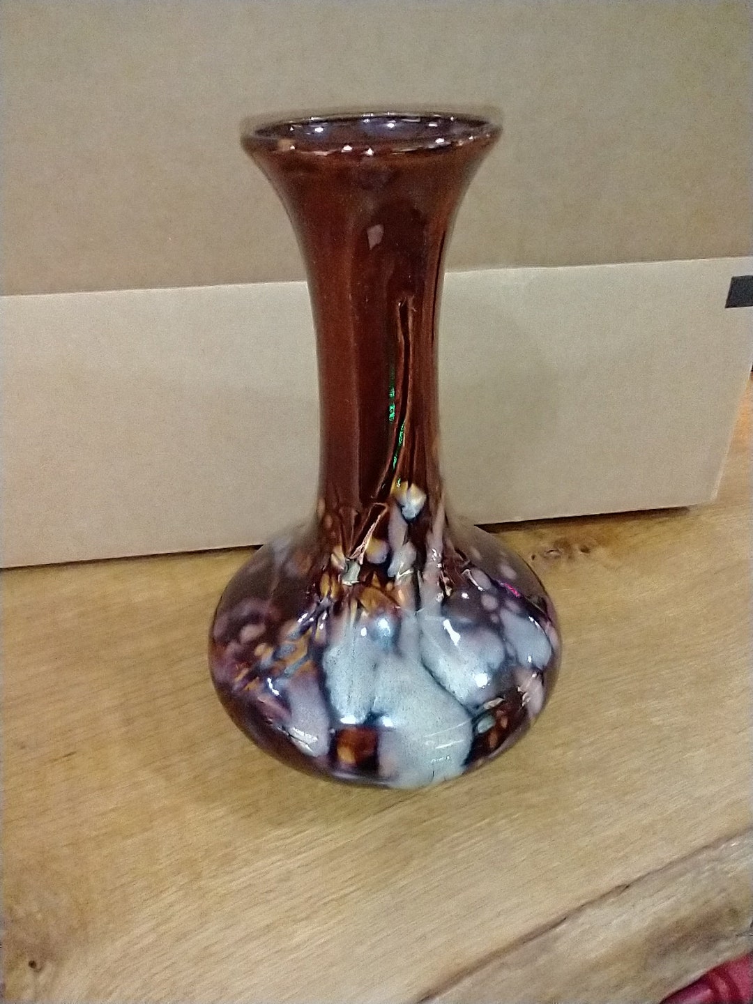 Stunning Vintage Opaline Swirl Multi Color Vase - Etsy