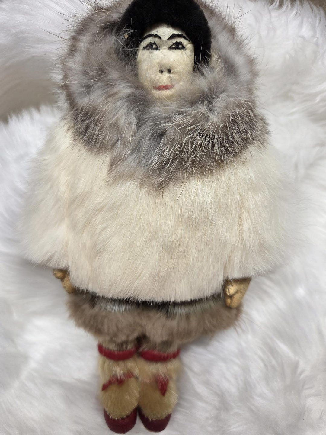 Vintage Fur-clad Inuit Doll Figurine - Etsy