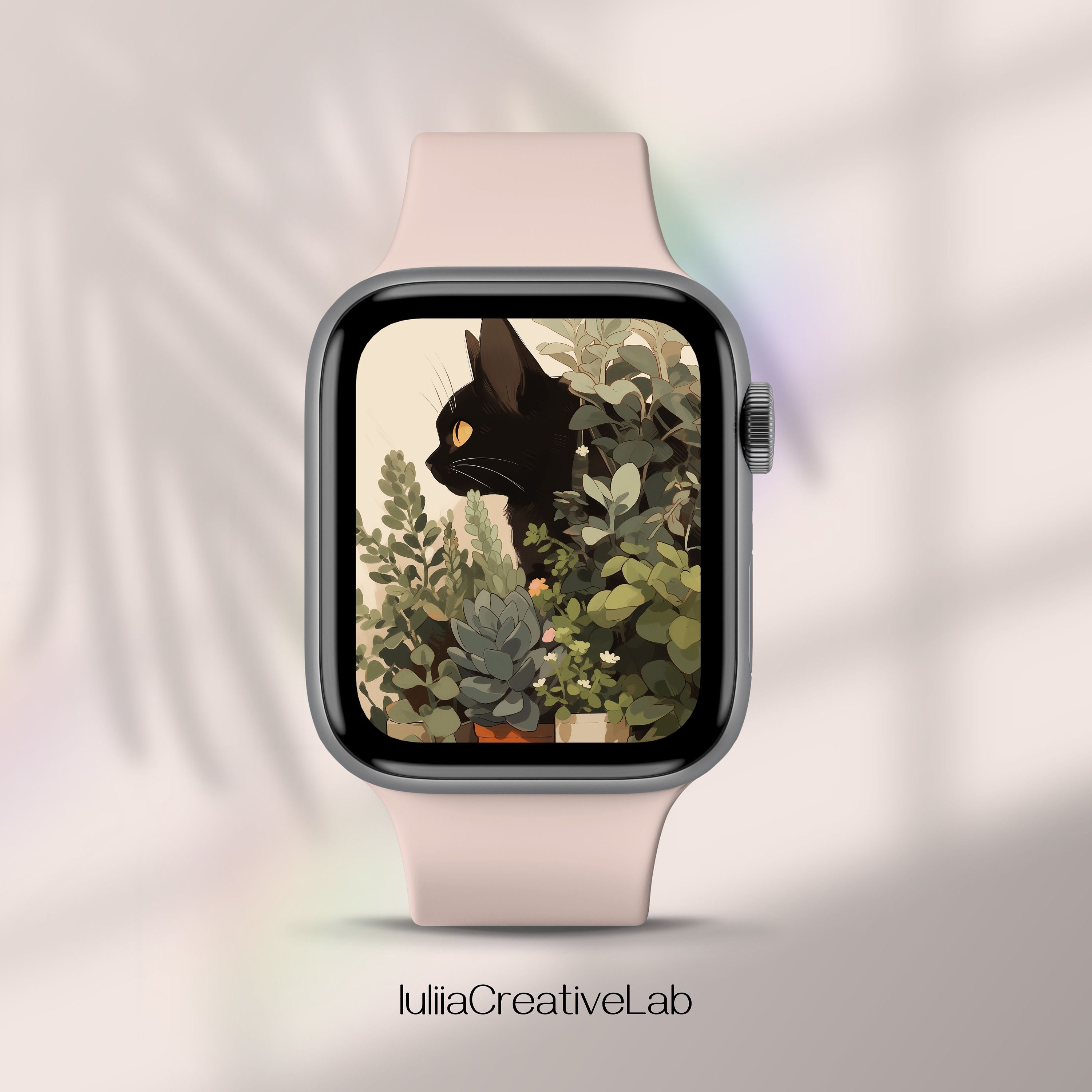 Watch Wallpaper, Apple Watch Face, Cat Watch Face, Plants Smartwatch ...