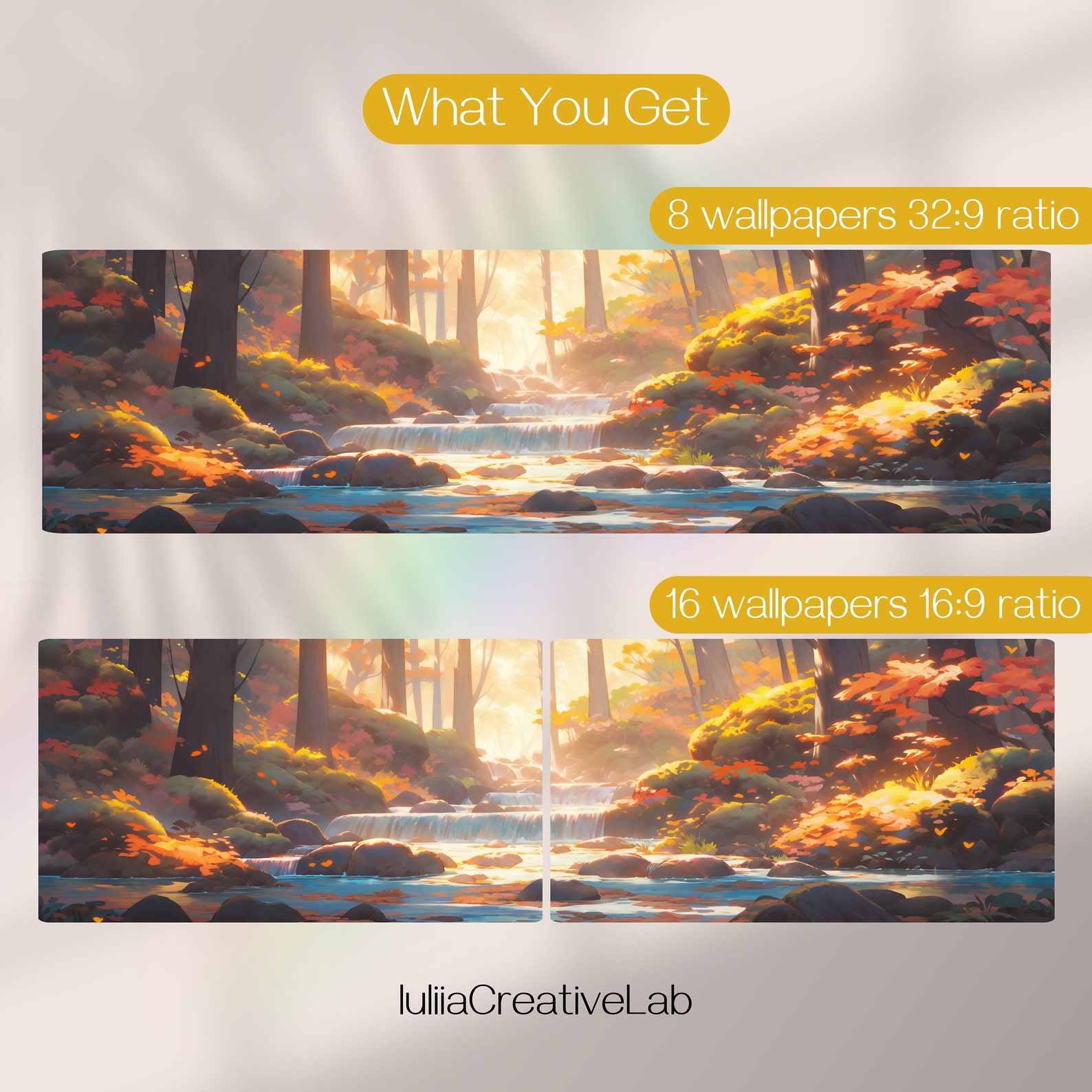 Fall Wallpapers for Dual Monitors - Autumn Forest Scenery, Extended ...