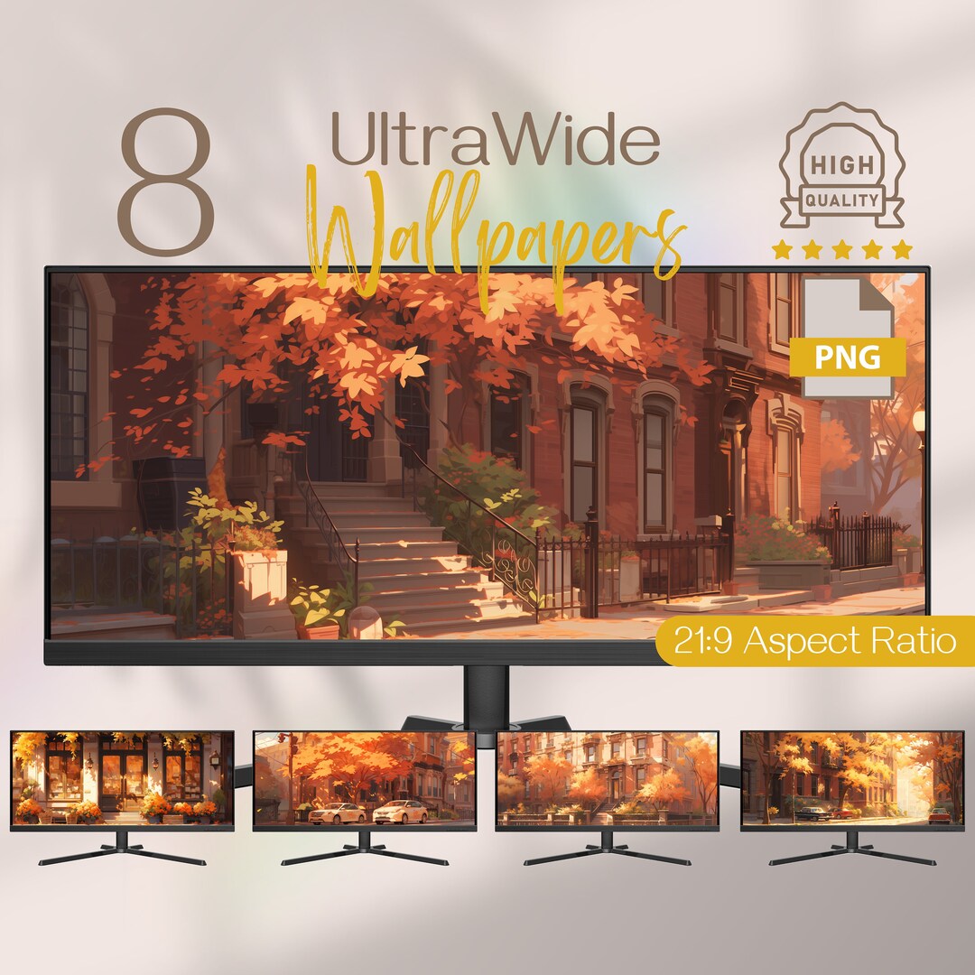 Super Ultrawide Wallpaper, Fall in the City Autumn Scenes, Ultra Wide ...