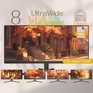 Super Ultrawide Wallpaper, Fall in the City Autumn Scenes, Ultra Wide ...