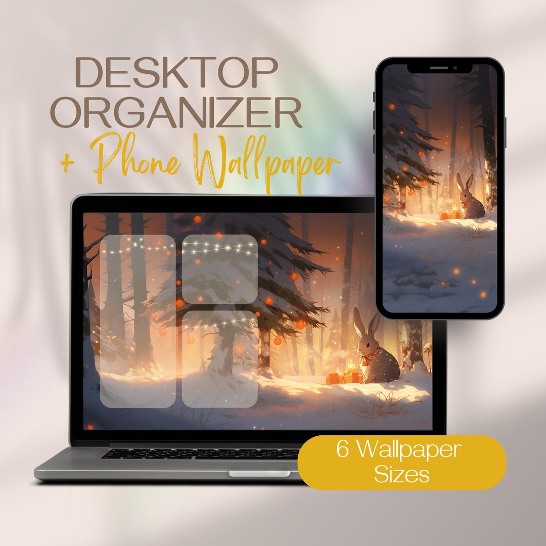 Christmas Desktop Organizer Wallpaper, Computer Wallpaper Organizer ...