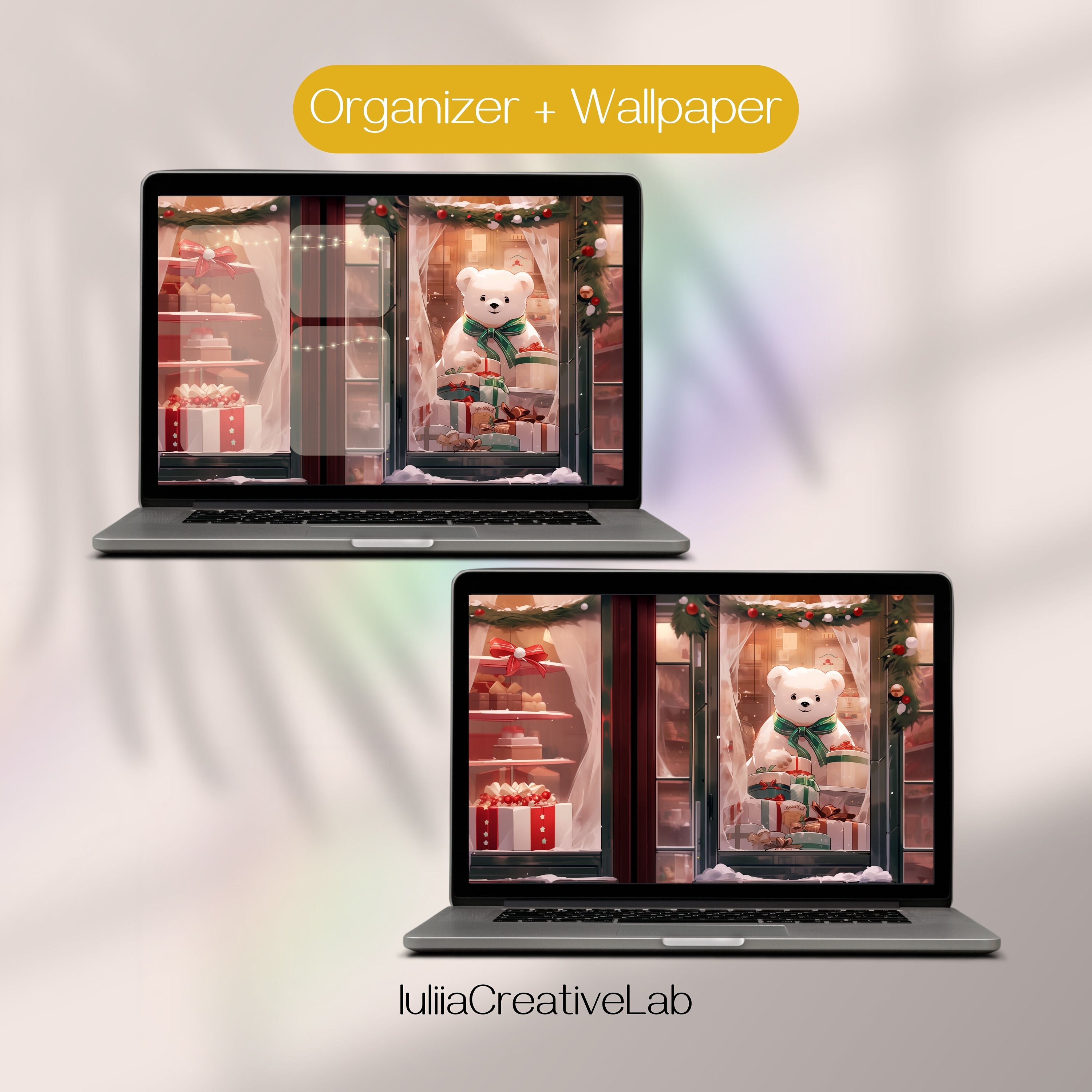 Christmas Desktop Organizer Wallpaper, Christmas Computer Wallpaper ...