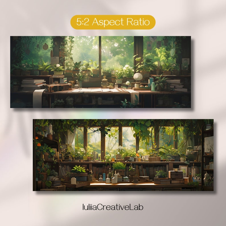 Studio Twitch Banner, Anime Stream Banner, Booklover Twitch Stream ...