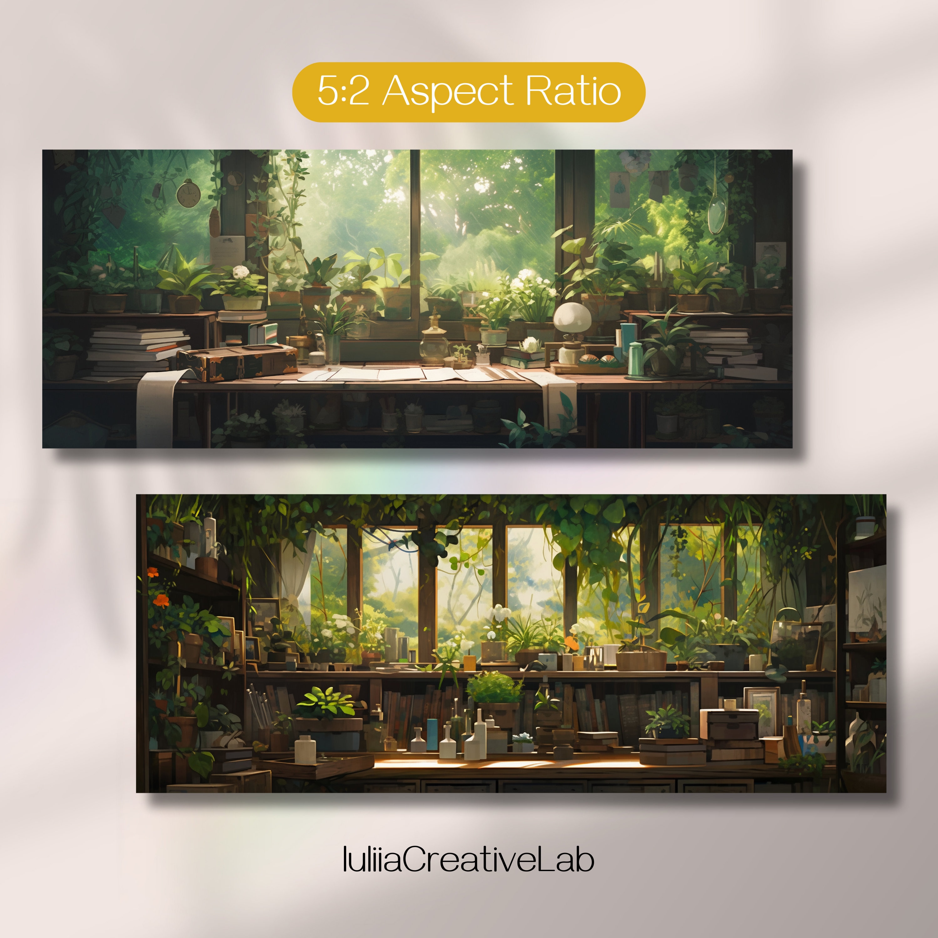Studio Twitch Banner, Anime Stream Banner, Booklover Twitch Stream ...