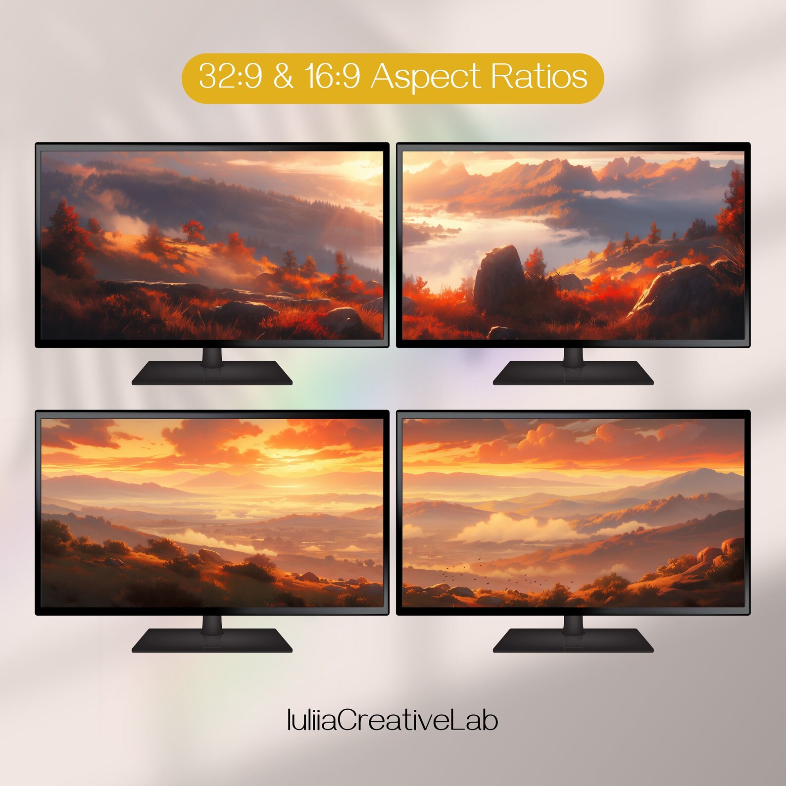 Fall Dual Monitor Wallpaper, Golden Autumn Peaks & Fall Landscapes, 4K ...