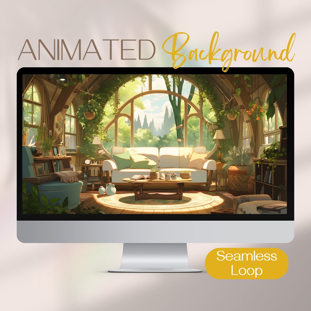 Vtuber Background, Animated Virtual Background, Cozy Twitch Stream ...