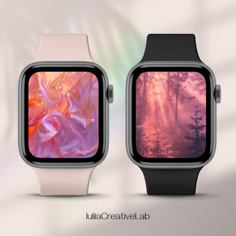 Smartwatch Face Pink Aesthetic Wallpaper, Ethereal Apple Watch Face ...