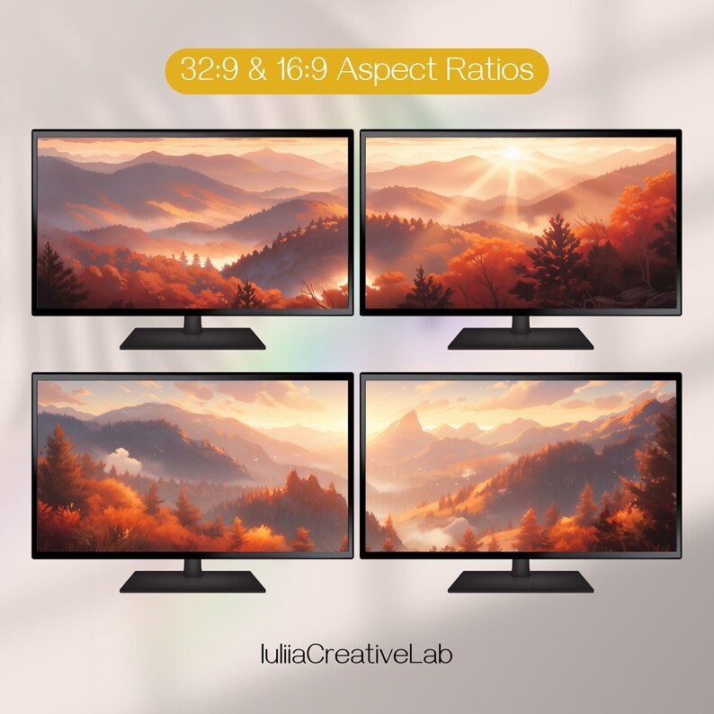 Fall Dual Monitor Wallpaper, Golden Autumn Peaks & Fall Landscapes, 4K ...