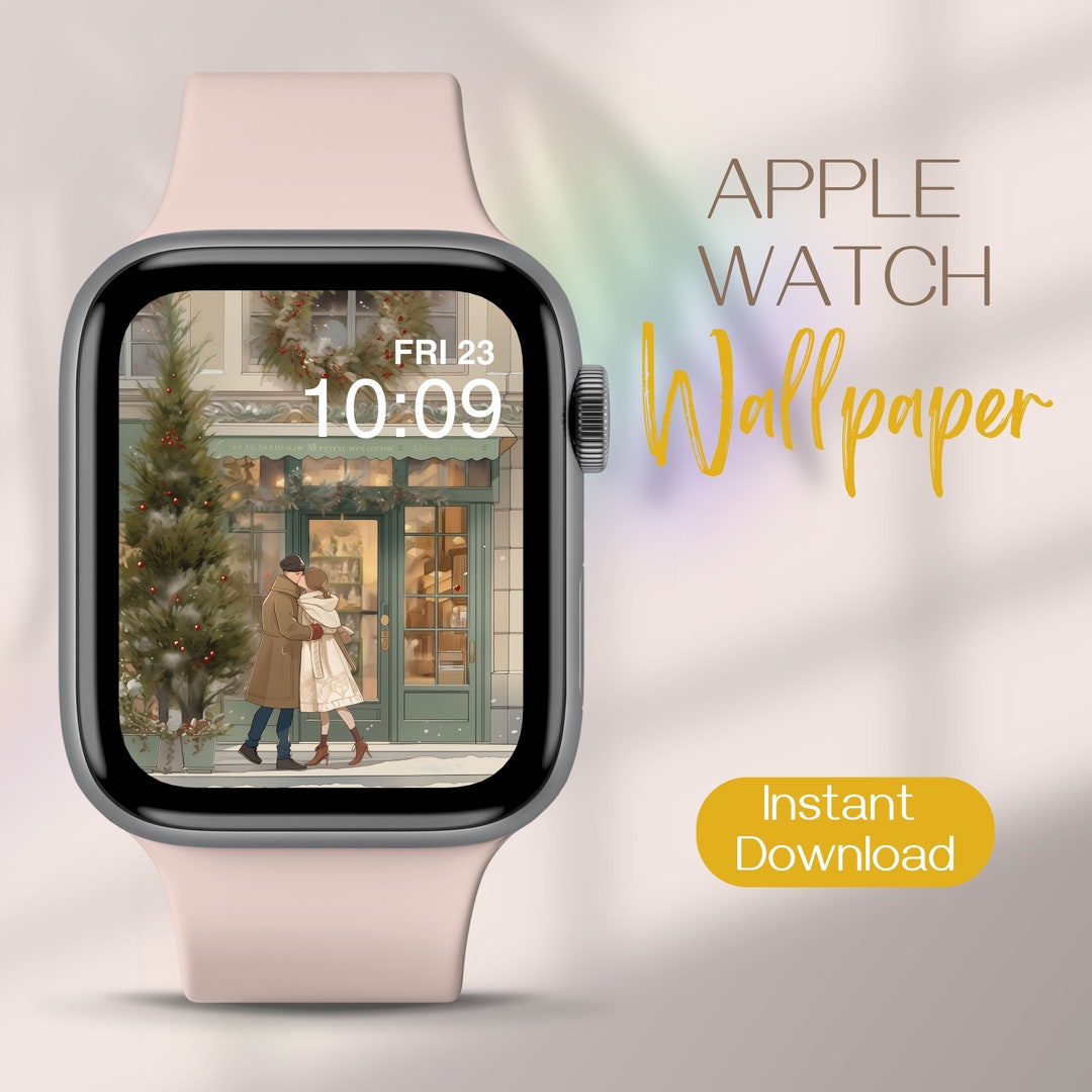 Christmas Apple Watch Wallpaper, Winter Smartwatch Background, Xmas ...