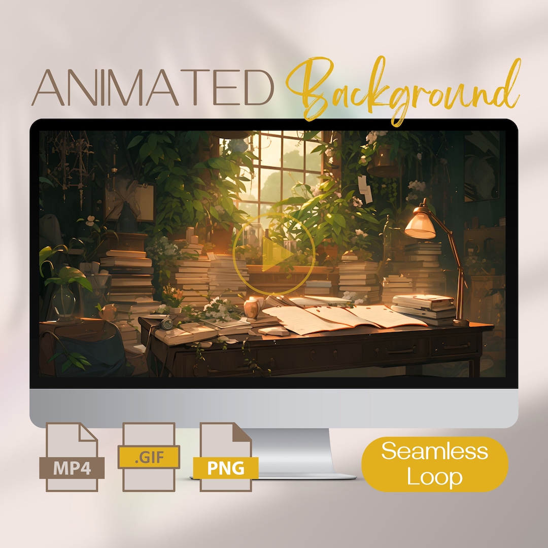 Motion Background Booklover Animated Wallpaper, High-resolution Anime ...