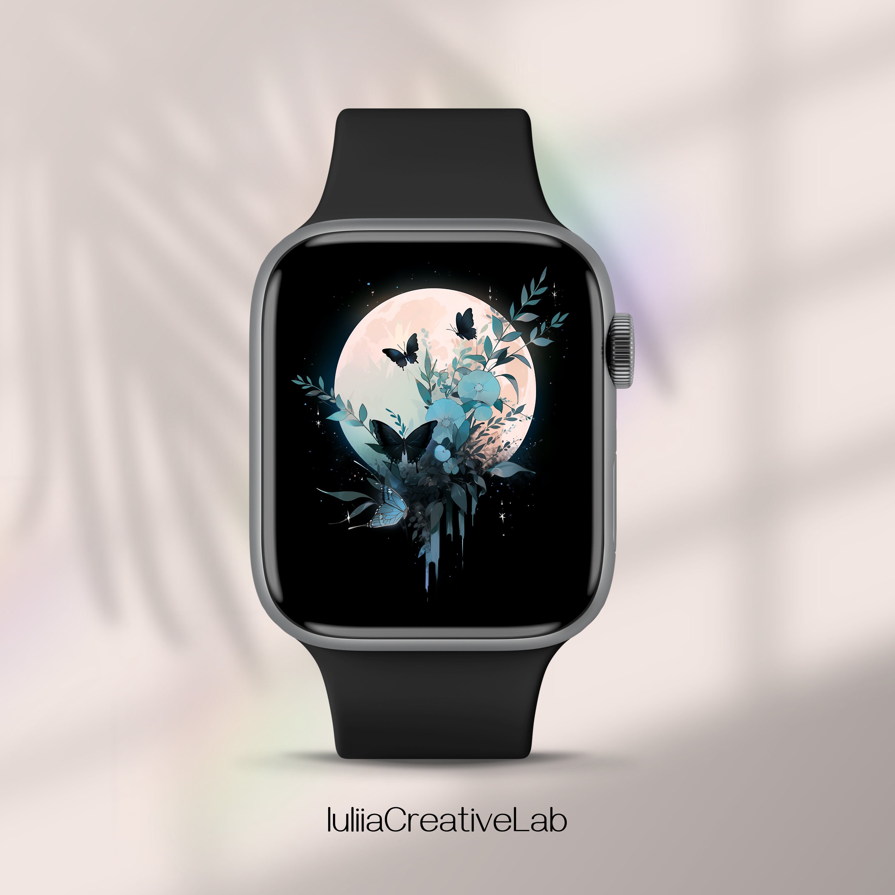Aesthetic Apple Watch Face Wallpaper, Butterflies Smartwatch Wallpaper ...