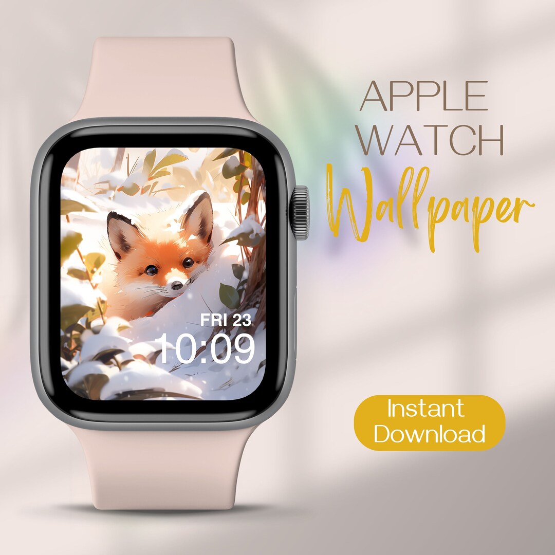 Winter Apple Watch Wallpaper, Forest Cute Smartwatch Background ...