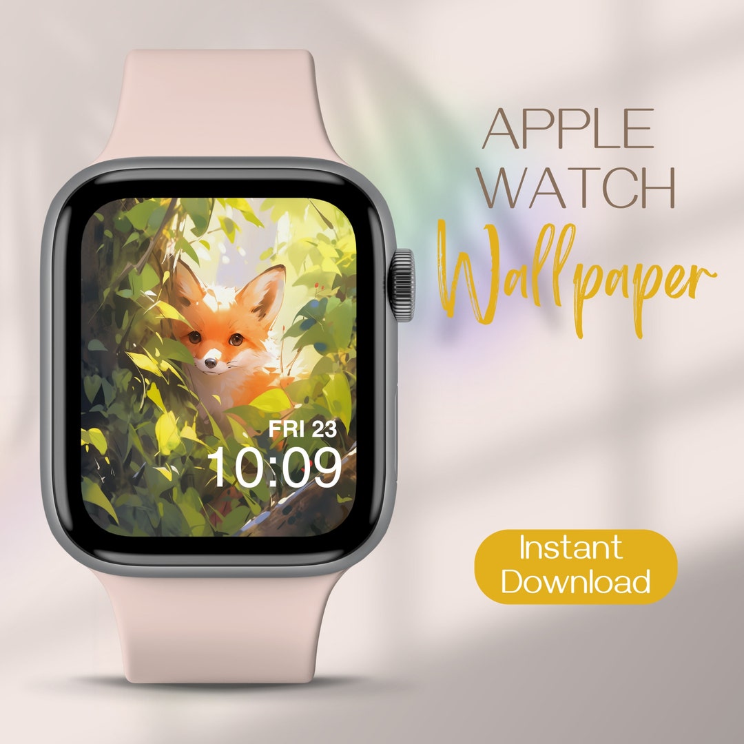 Cute Apple Watch Face, Fox Smartwatch Wallpaper Whimsical Apple Watch ...