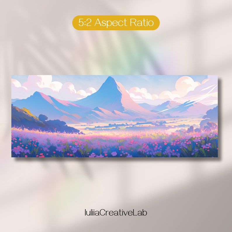 Aesthetic Twitch Banner Streaming, Mountain Meadows Pastel Design ...