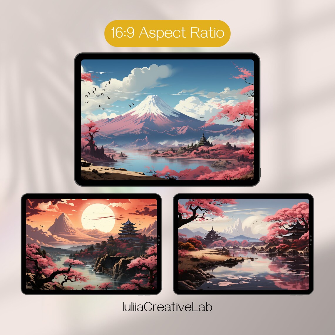 Japanese Sakura Computer Wallpaper Art, Springtime Computer Wallpaper ...