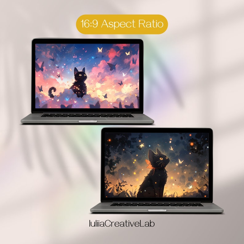 Whimsical Wallpapers Pastel Desktop Wallpaper Cat Computer Wallpaper ...