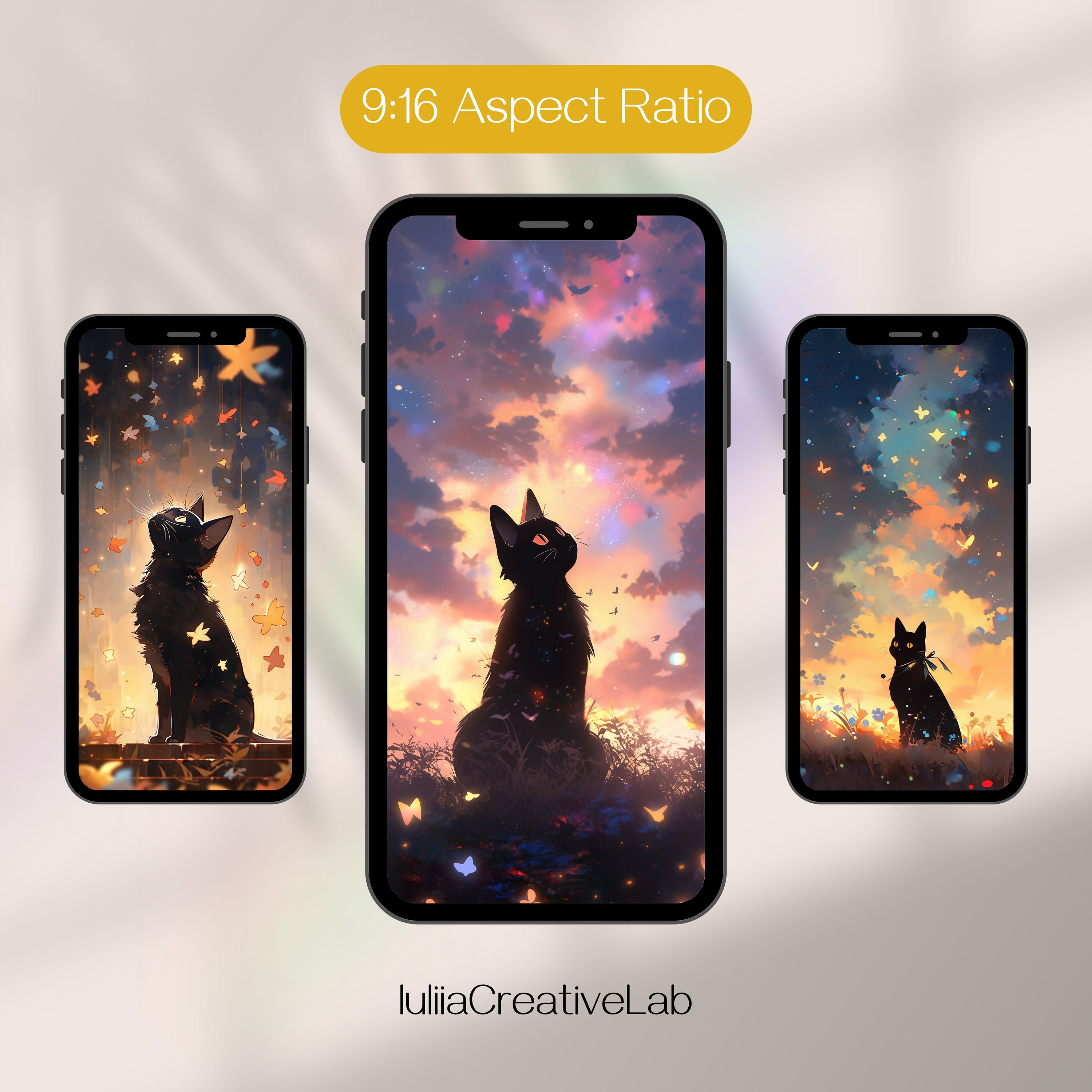 Whimsical Wallpapers Pastel Desktop Wallpaper Cat Computer Wallpaper ...