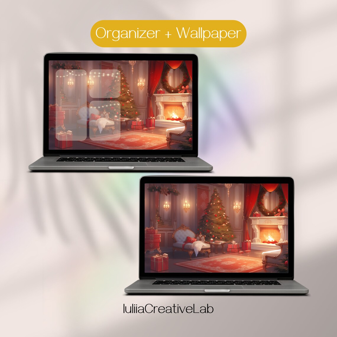 Christmas Desktop Organizer Wallpaper, Xmas Desktop Wallpaper Organizer ...