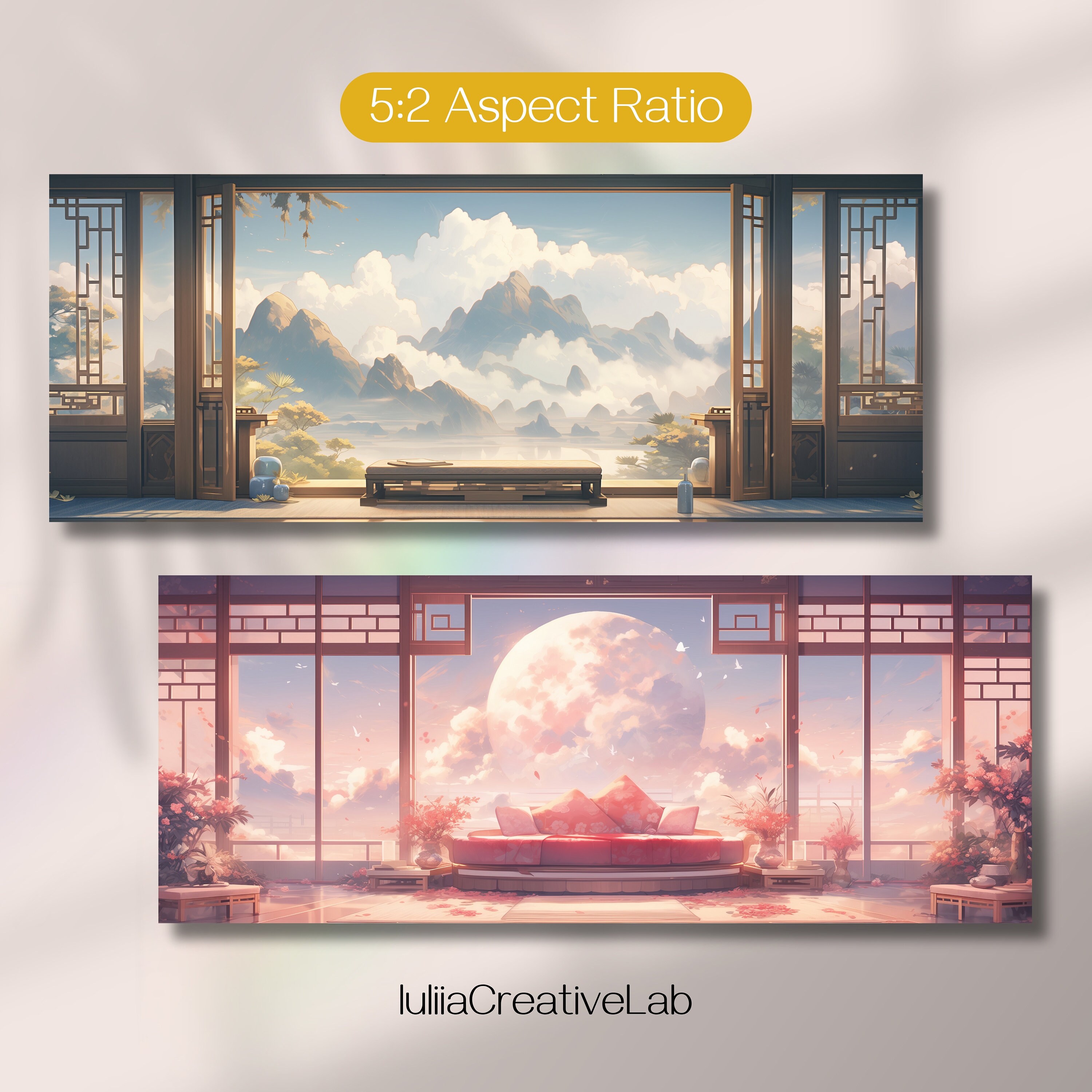 Japandi Anime Twitch Banner, Twitch Stream Banner, Lofi Light Stream ...