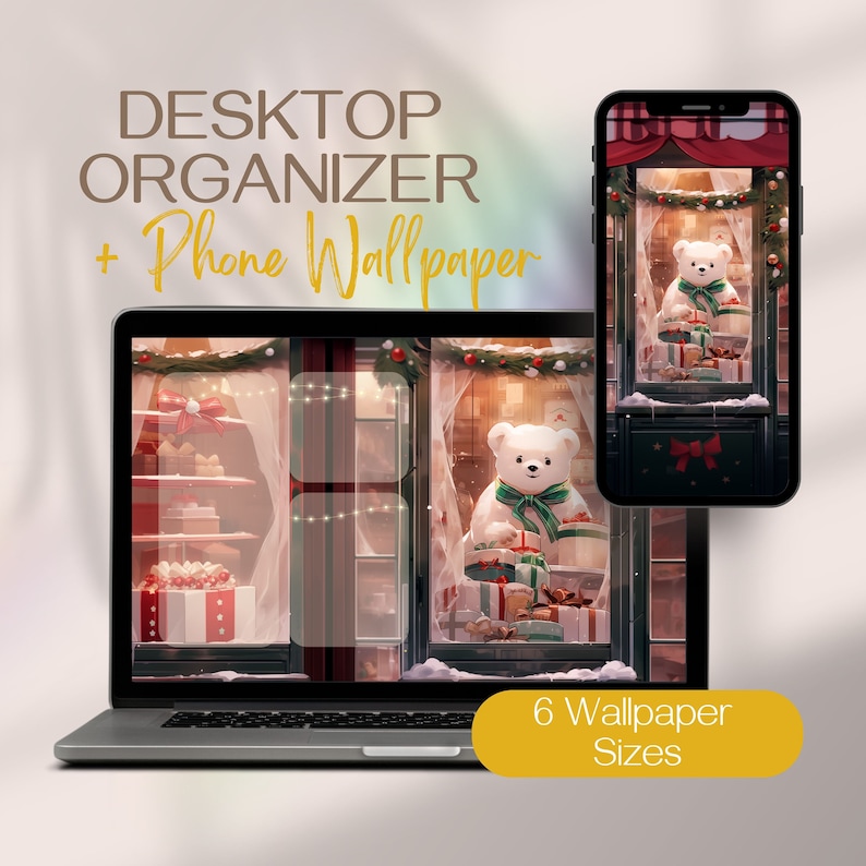 Christmas Desktop Organizer Wallpaper, Christmas Computer Wallpaper ...