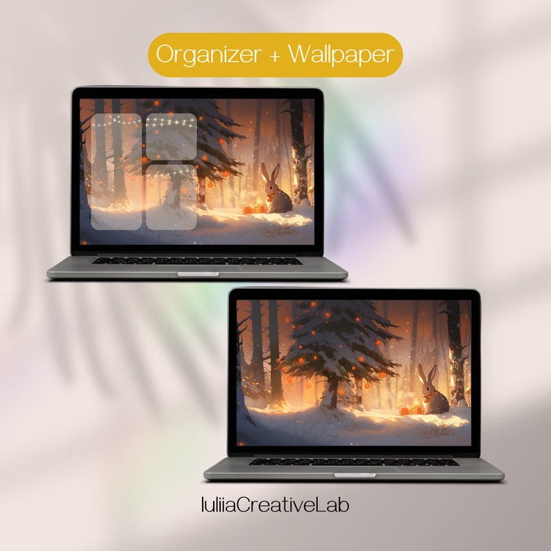 Christmas Desktop Organizer Wallpaper, Computer Wallpaper Organizer ...