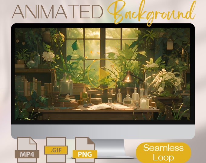 Anime Library Animated Wallpaper: Book Lover Live Screensaver (MP4, GIF ...