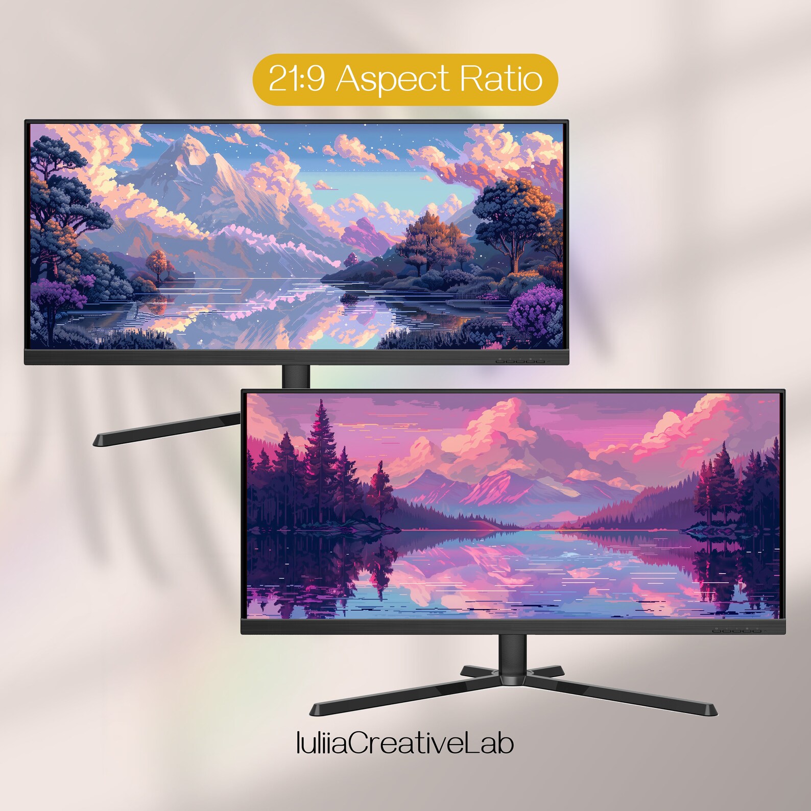 Ultrawide Pixel Art Landscape Wallpapers for Desktop, Ultra Wide ...