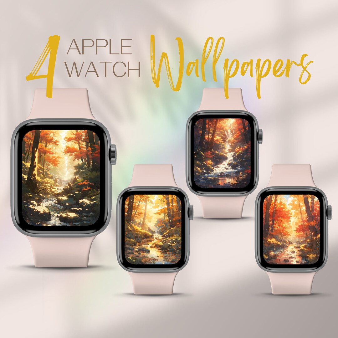 Autumn Forest Iwatch Face, Aesthetic Apple Watch Wallpaper, Apple Watch ...