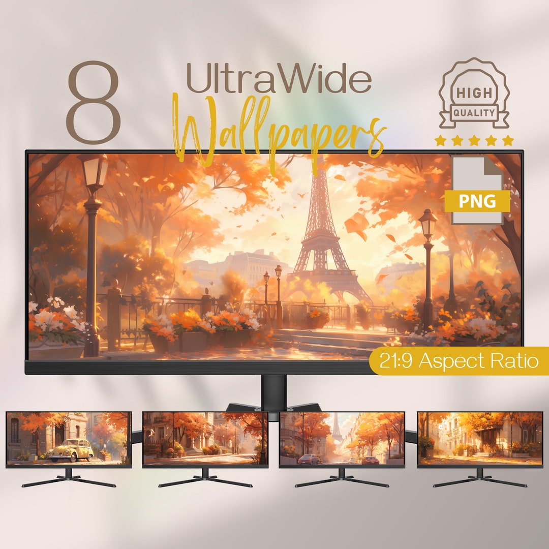 Autumn Ultrawide Desktop Background, Charming Fall City Wallpapers 4K ...