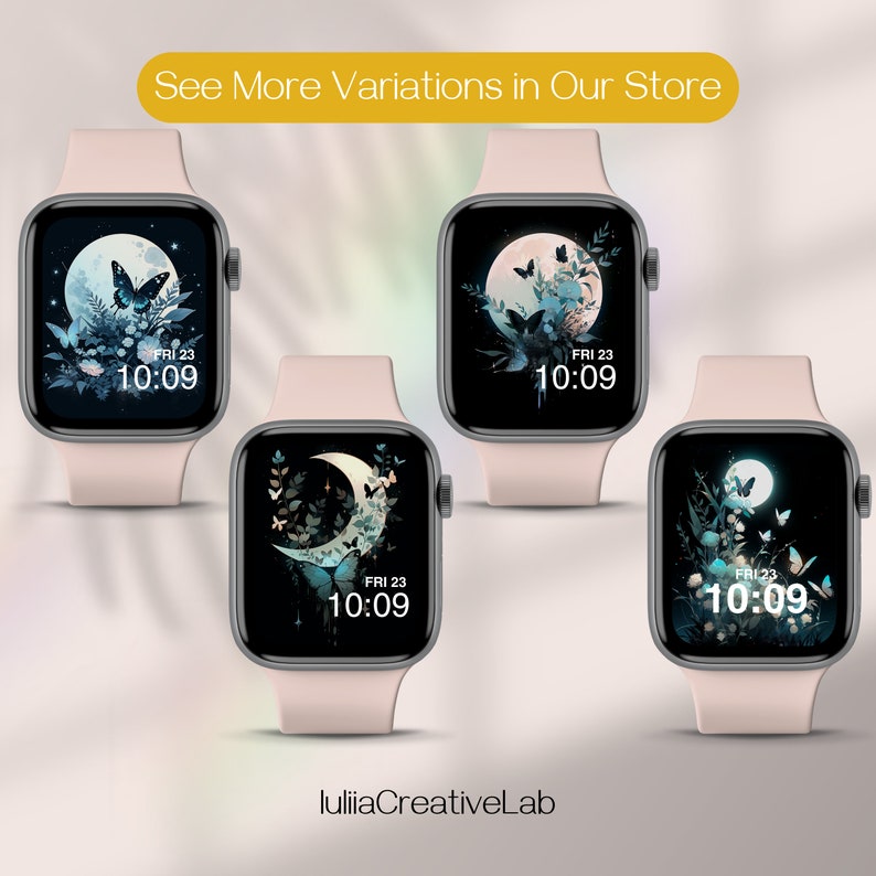 Aesthetic Apple Watch Face Wallpaper, Butterflies Smartwatch Wallpaper ...