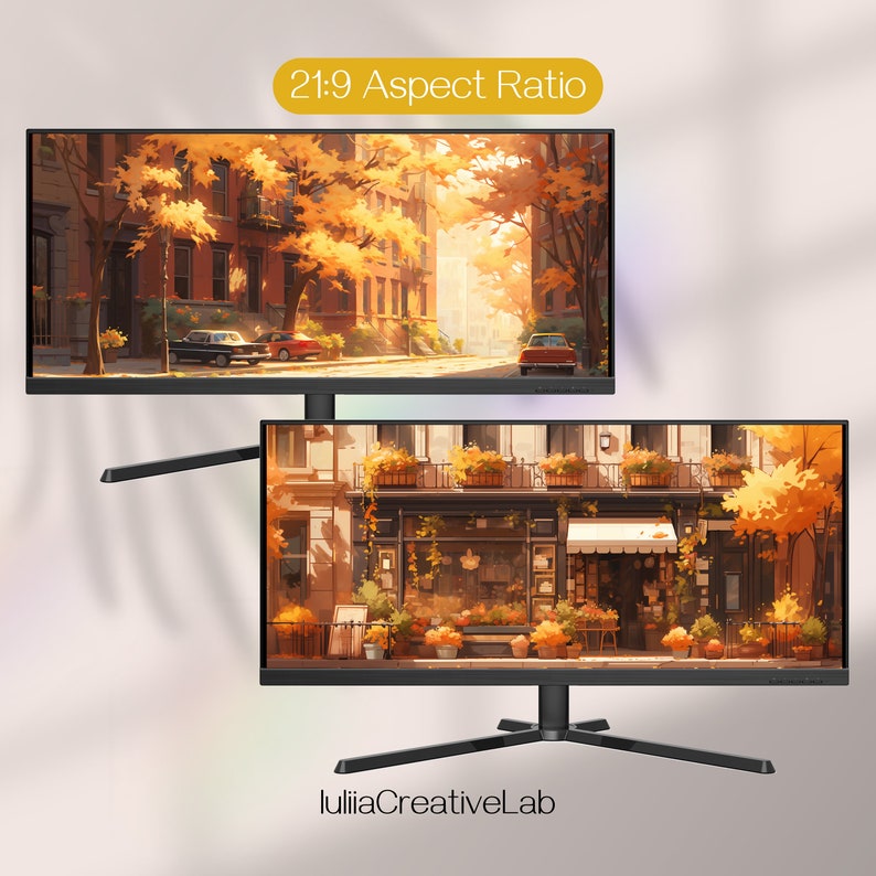 Super Ultrawide Wallpaper, Fall in the City Autumn Scenes, Ultra Wide ...