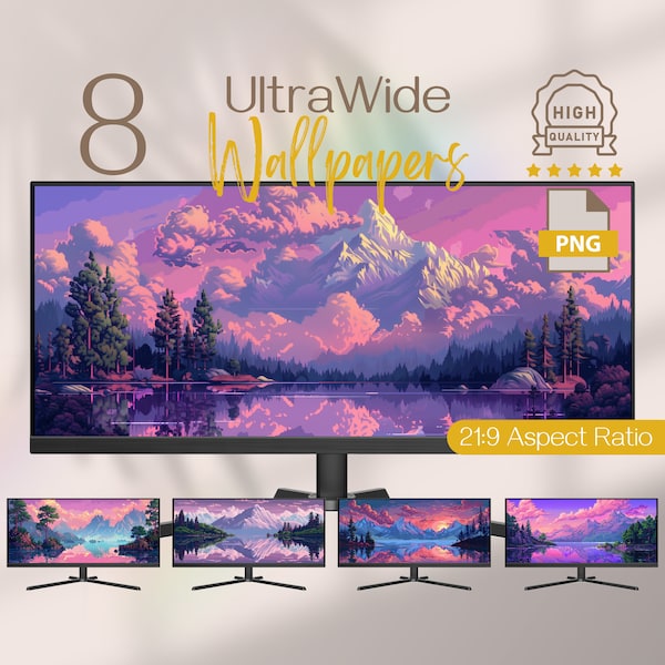Wallpaper for Ultrawide Screen - Etsy