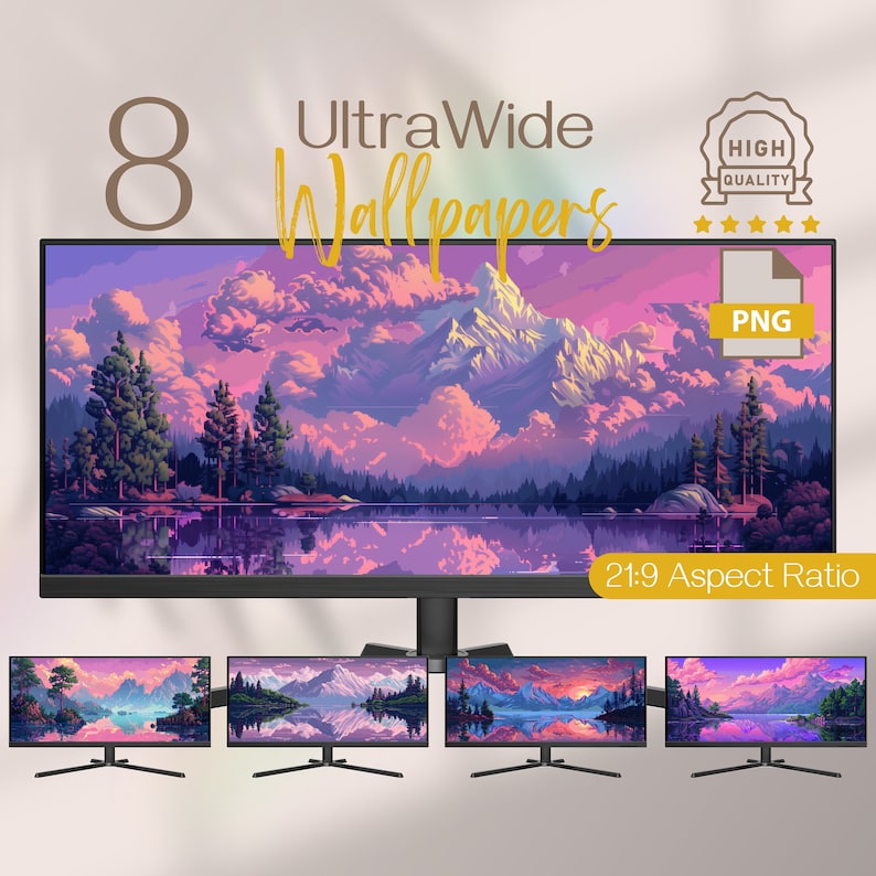 Ultrawide Pixel Art Wallpaper: 4K Landscape Backgrounds (digital ...