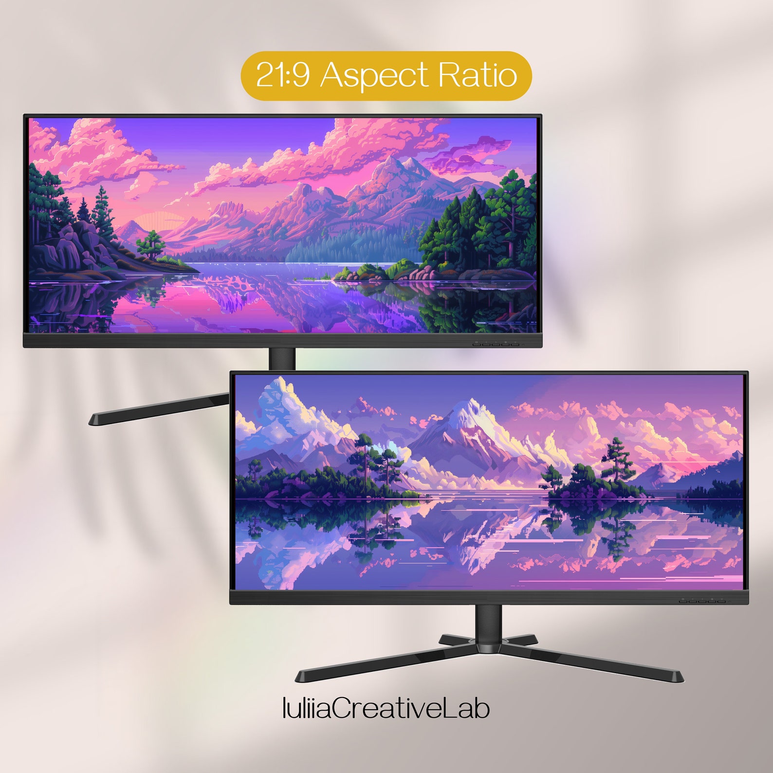 Ultrawide Pixel Art Landscape Wallpapers for Desktop, Ultra Wide ...