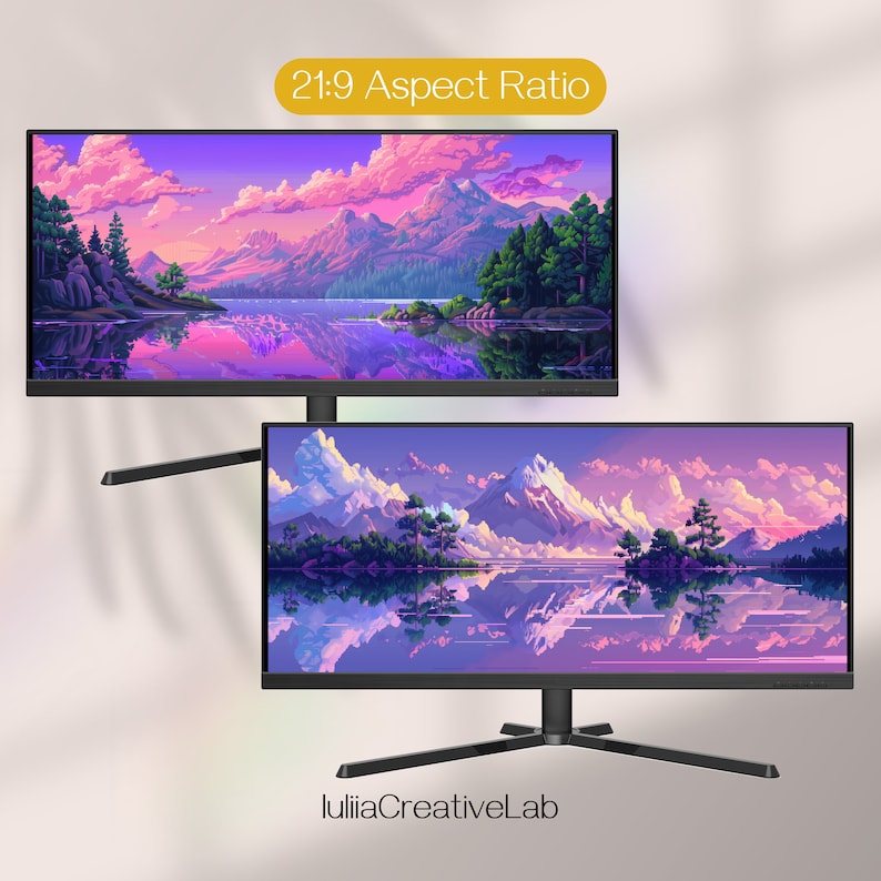 Ultrawide Pixel Art Landscape Wallpapers for Desktop, Ultra Wide ...