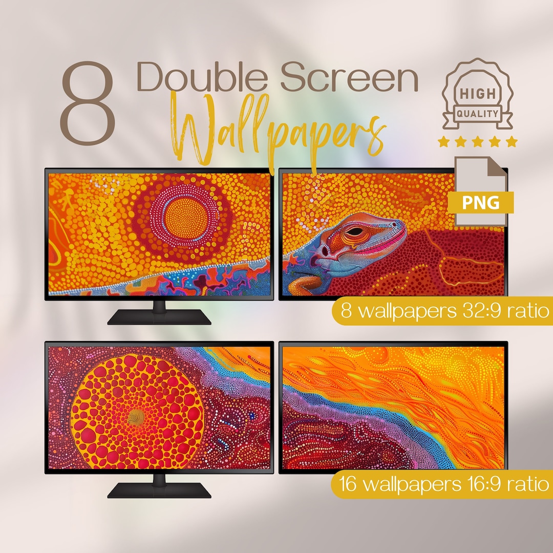 Aboriginal Dual Screen Desktop Backgrounds, Australian Indigenous Art ...