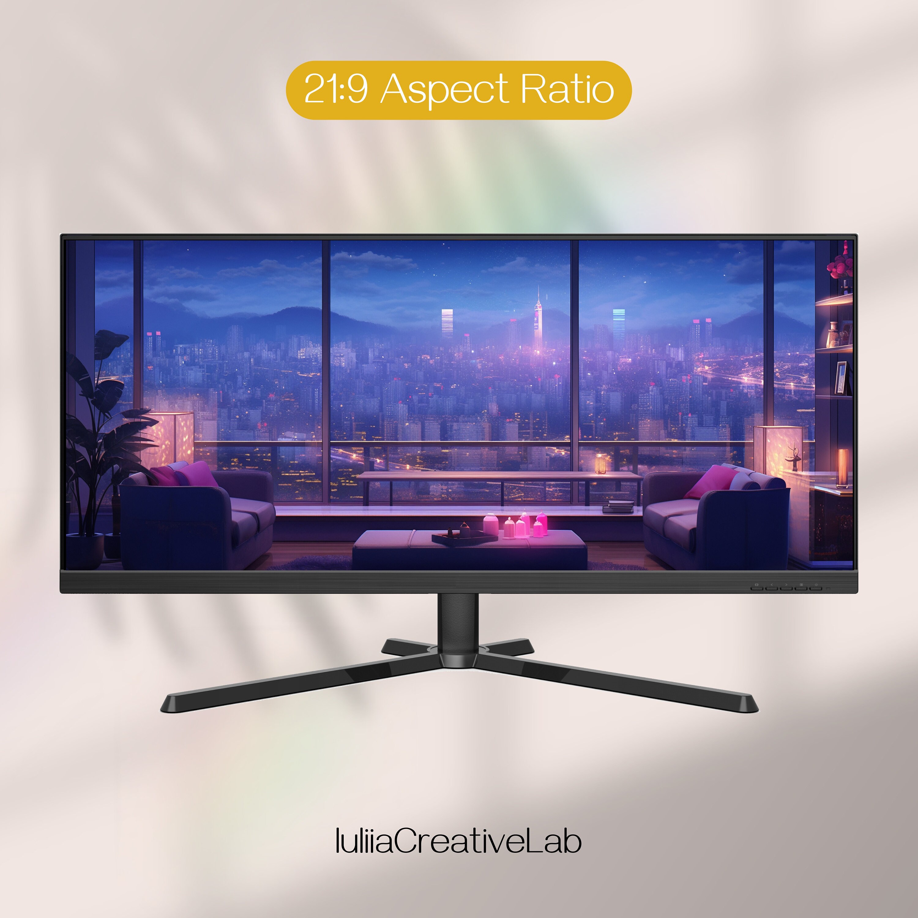 Neon Lofi Ultrawide Wallpaper Desktop Wallpapers, Studio Widescreen ...