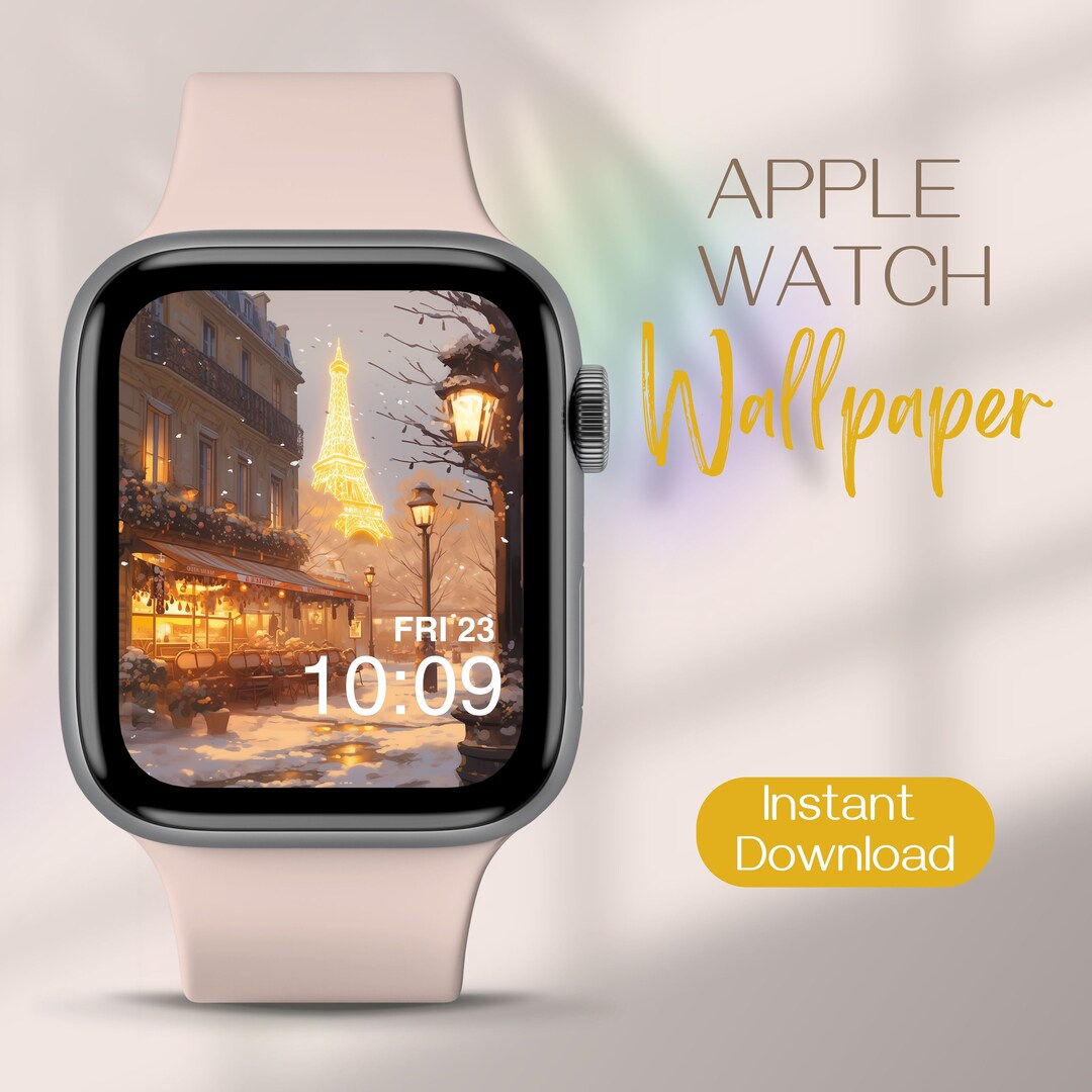 Christmas Apple Watch Wallpaper, Winter Smartwatch Background, Festive ...