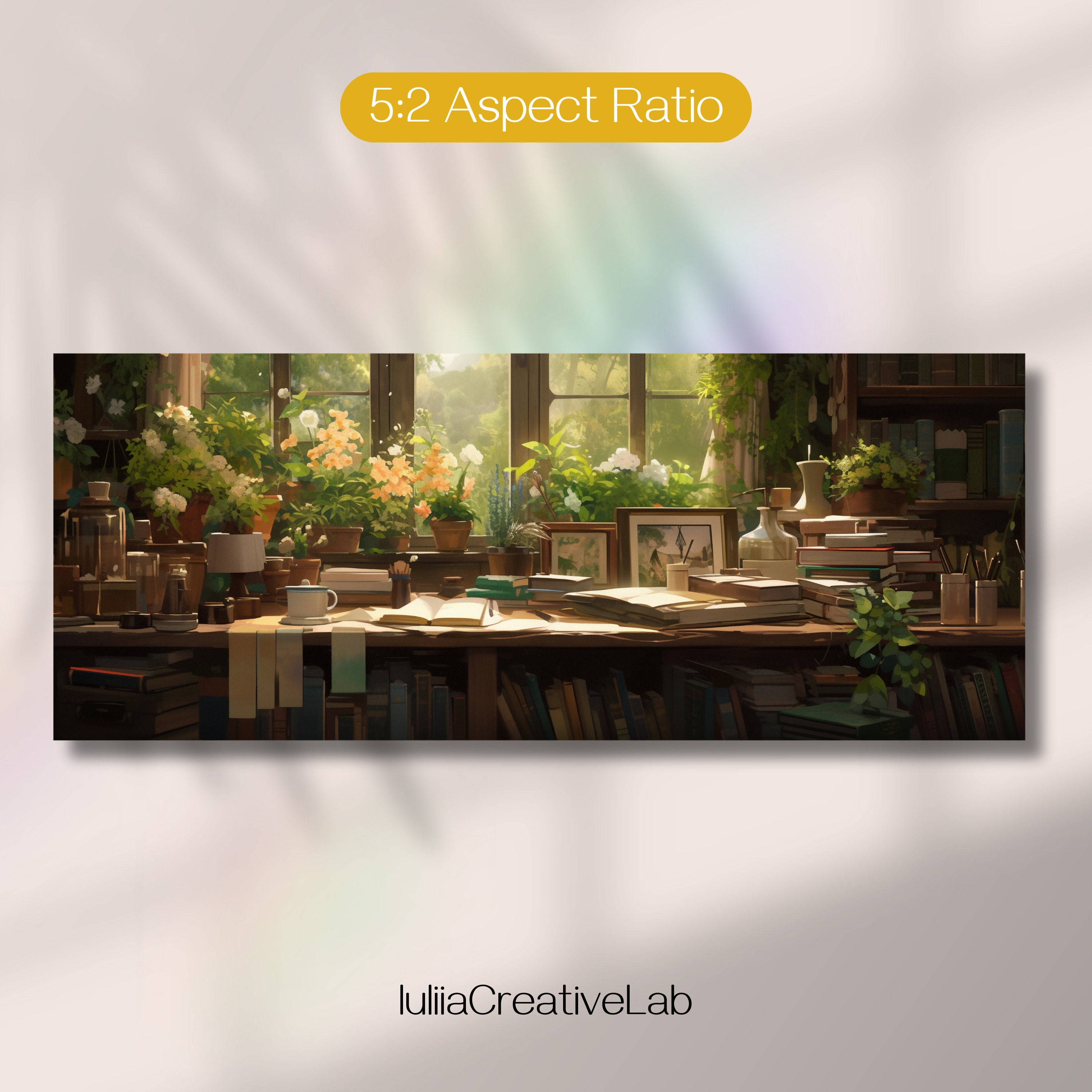 Studio Twitch Banner, Anime Stream Banner, Booklover Twitch Stream ...