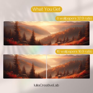 Fall Dual Monitor Wallpaper, Golden Autumn Peaks & Fall Landscapes, 4K ...