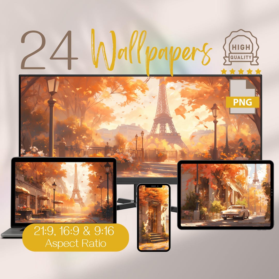 Charming Fall City Wallpapers Pack, Ultrawide 4K, High Definition Autumn Scenes for Desktop ...