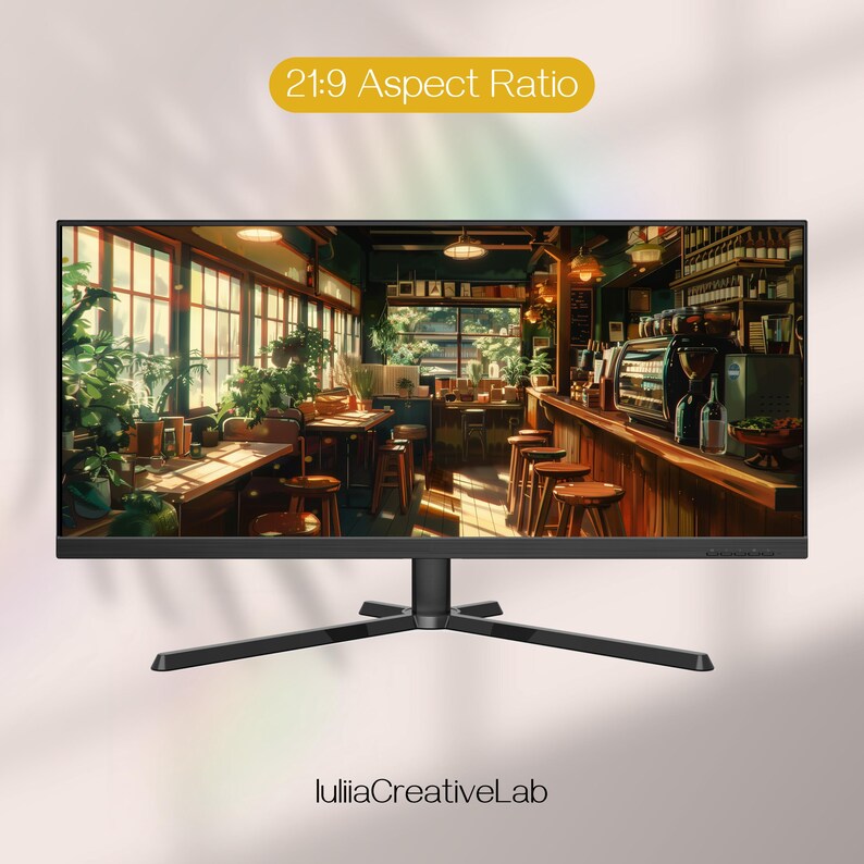 Coffee Shop Ultrawide Wallpaper, HD Anime Widescreen Wallpaper, Studio ...