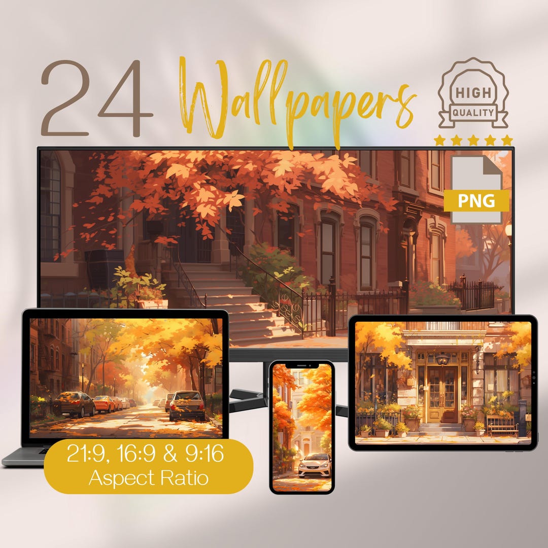 Fall in the City Wallpapers Pack, Ultrawide & Widescreen, 4K HD Autumn ...