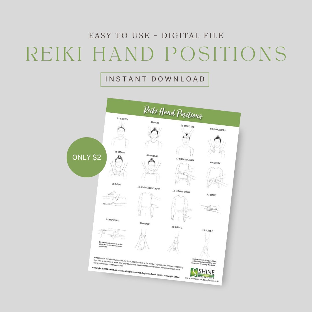 Reiki Hand Positions 8.5x11 Print - Etsy