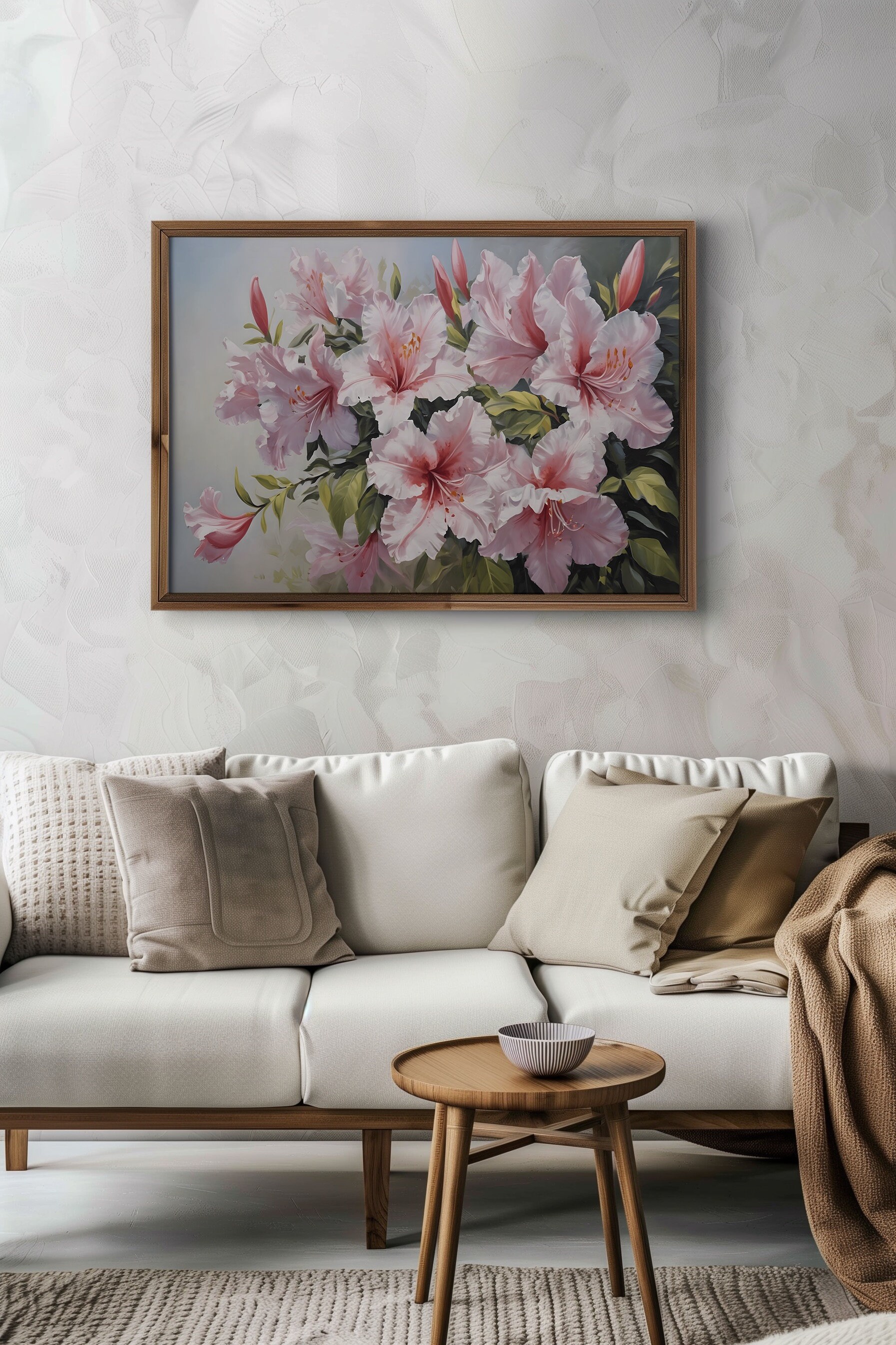 Azalea Oil Painting Flower Digital Art for TV Frame Spring Decor ...