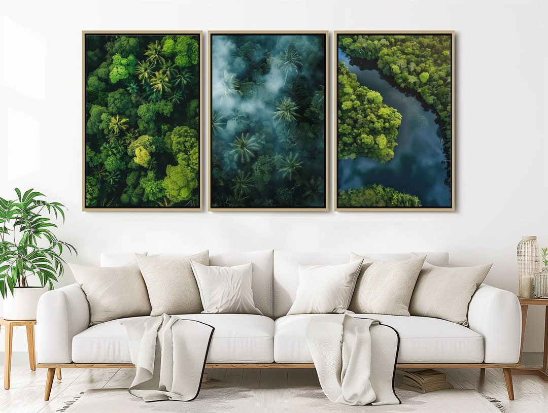 Set of 4 Printable Forest Wall Art Nature Digital Print Trees Art ...
