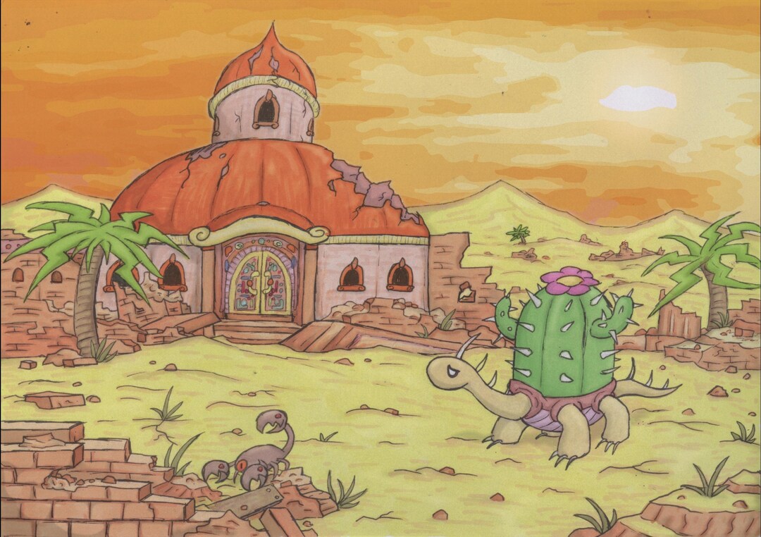 Metora Cliffs 'scapegoat Nation' Illustration A4 Coloured Wall Art ...